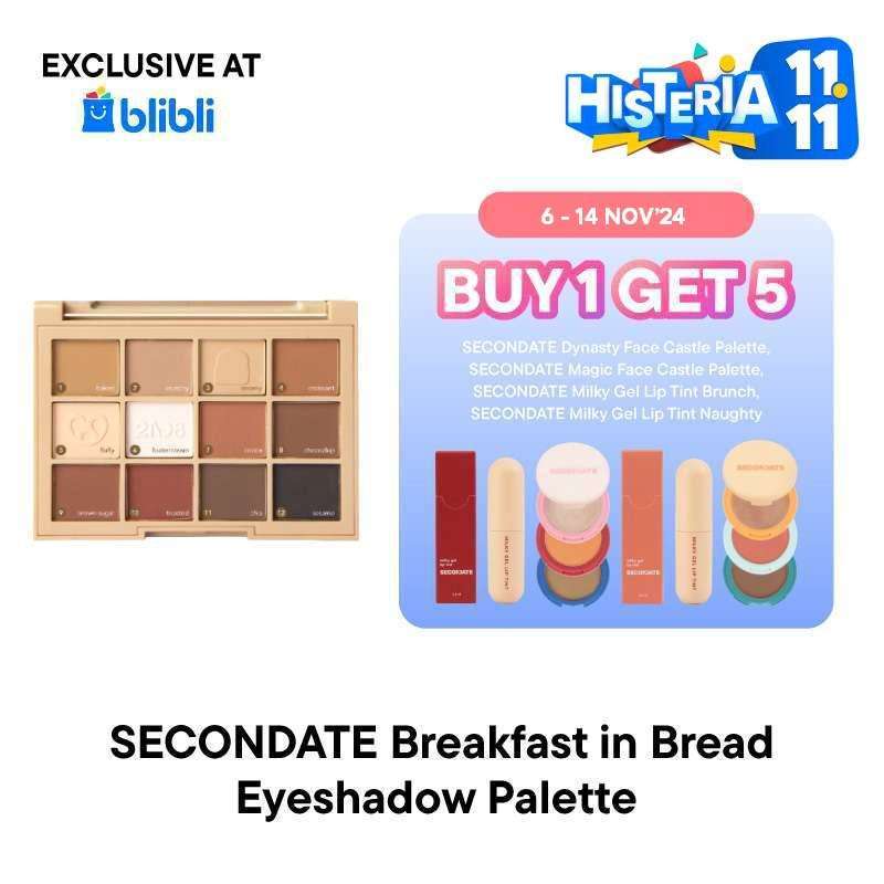 Promo Buy 1 Get 5 - Secondate Eyeshadow Palette (instapeach / Breakfast ...