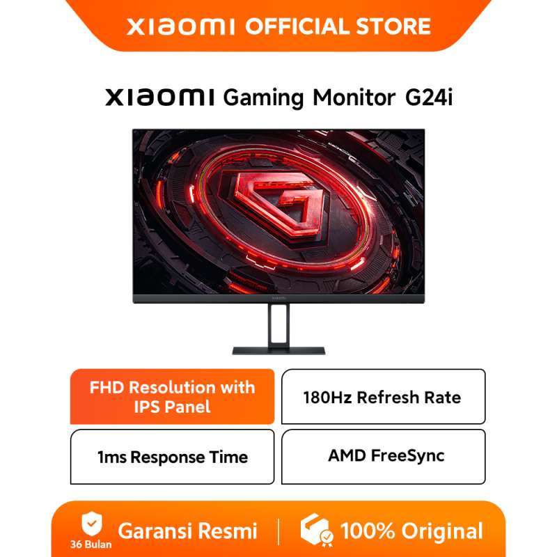 Promo Xiaomi G24i 24 Inch Fhd Ips 180hz 1ms Gaming Monitor Diskon 7% Di ...