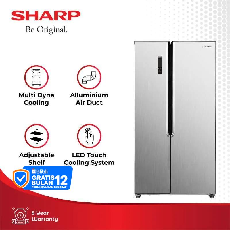 Promo Sharp Sj-is50ma-sl Kulkas Side By Side [472 L/442 L] Diskon 12% Di Seller Sharp Flagship ...
