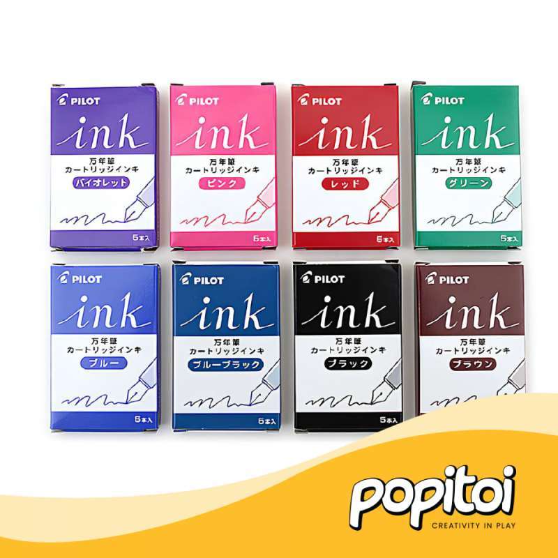Jual Pilot Kakuno Ink Refill Cartridge Refil Isi Ulang Tinta Fountain ...