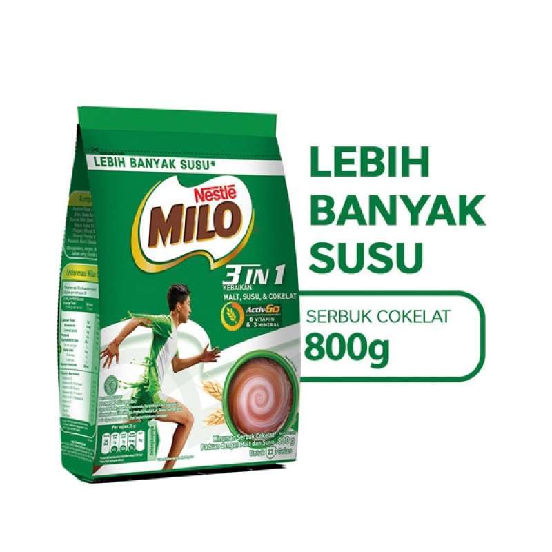Promo Milo 3 in 1 Minuman Coklat dan Malt 800g Diskon 23% di Seller ...