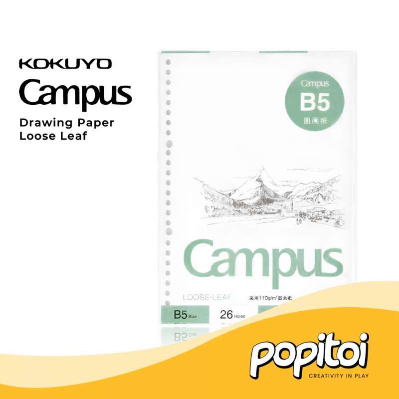 Jual Kokuyo Campus Drawing Paper Loose Leaf B5 Plain (20 Sheets) Kertas ...