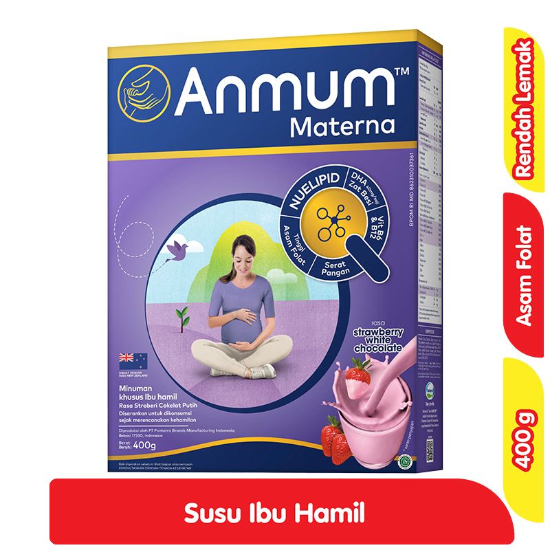 Jual Anmum Materna Susu Bubuk Strawberi White Chocolate 400 g - Susu ...