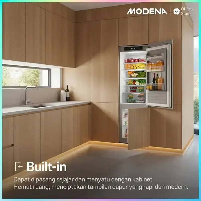Promo Modena Built In Refrigerator - Rf 3105 Ckgy - Bundling Lampu ...