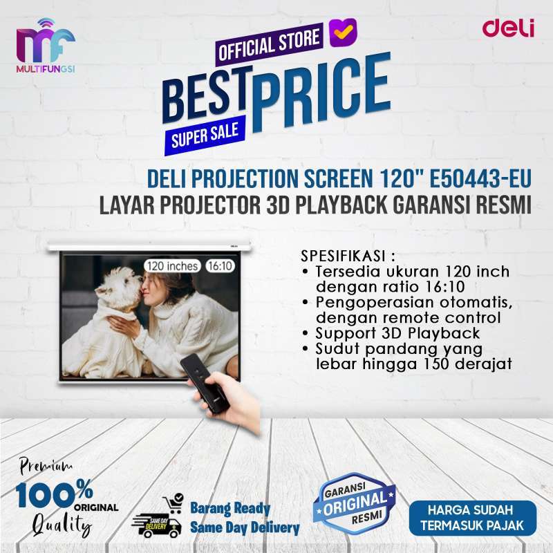Deli Screen Projector Garansi Resmi Indonesia 🏷️ Harga Murah Januari 2026