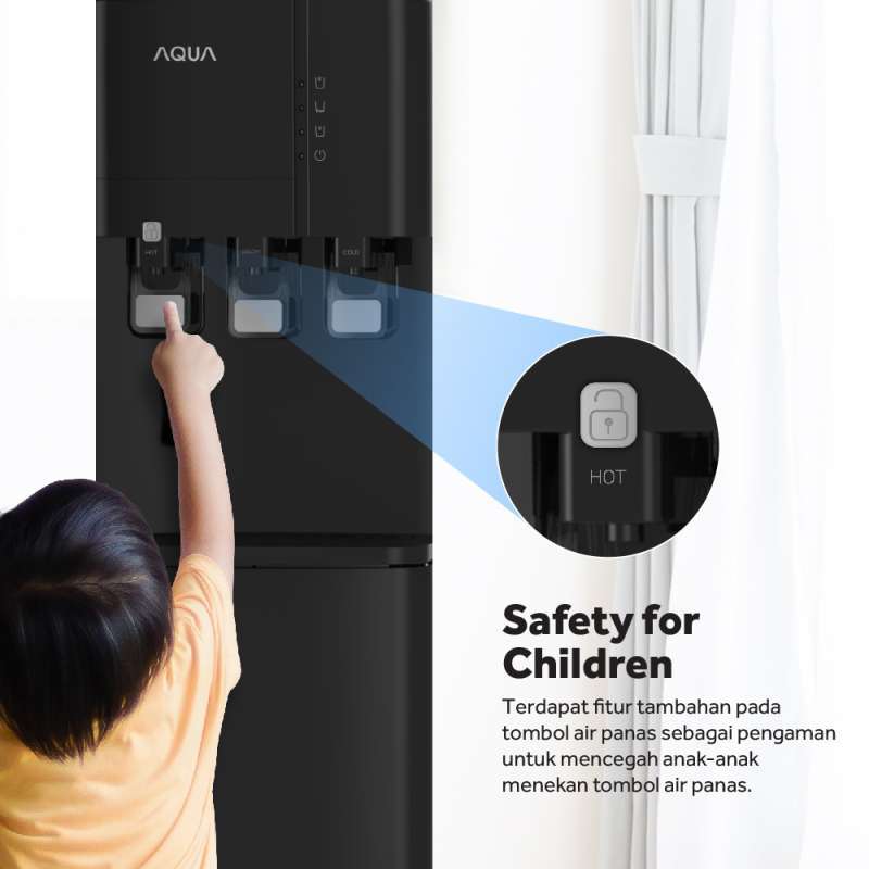Promo Aqua Elektronik Awd-612be Water Dispenser Bottom Loading - Child ...