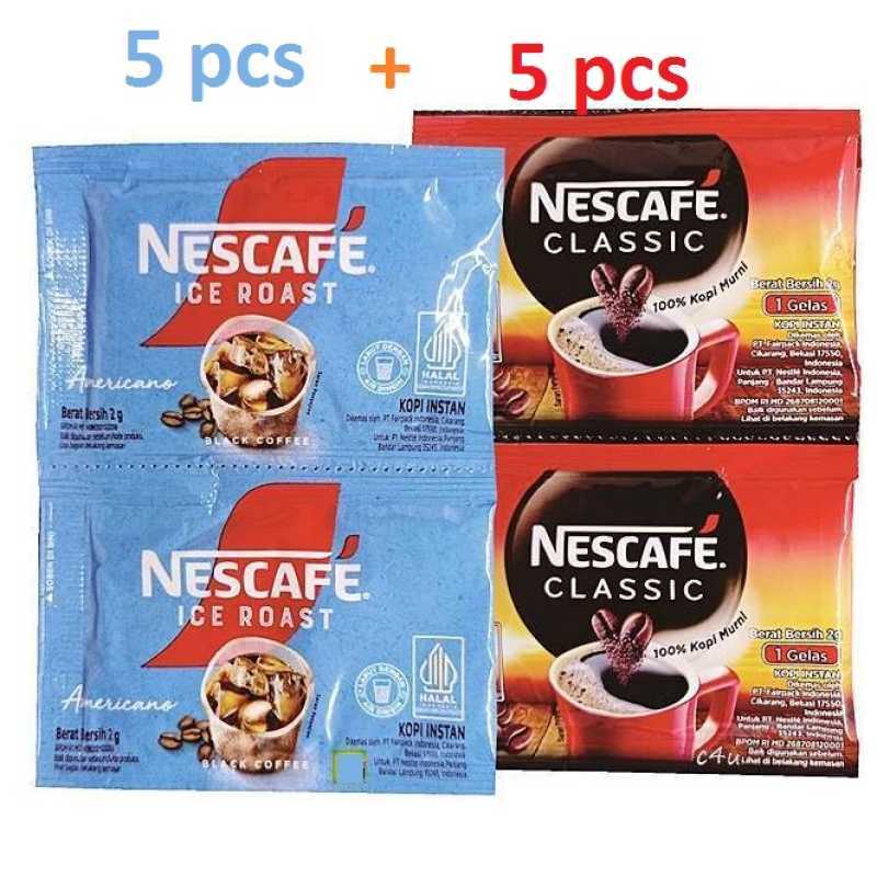 Promo Nestle Nescafe Ice Roast 5 Pc Dan Nescafe Classic 2 Gram 5pc ...
