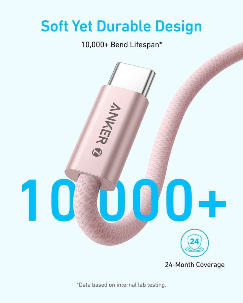 Promo Anker Zolo USB C To USB C Cable, Braided And Dirt-free Type C ...