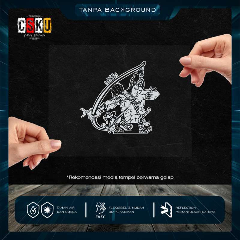 Promo Asahi Cutting Stiker Wayang Arjuna Memanah Variasi Motor Mobil ...