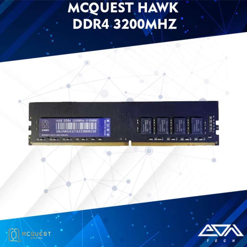 Jual Mcquest Hawk Ddr4 8gb/16gb 3200mhz Memory RAM Pc Longdimm - 8gb Di ...