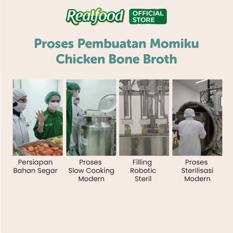 Promo Realfood Momiku Chicken Bone Broth Salted - 6 Jar Diskon 50% Di ...