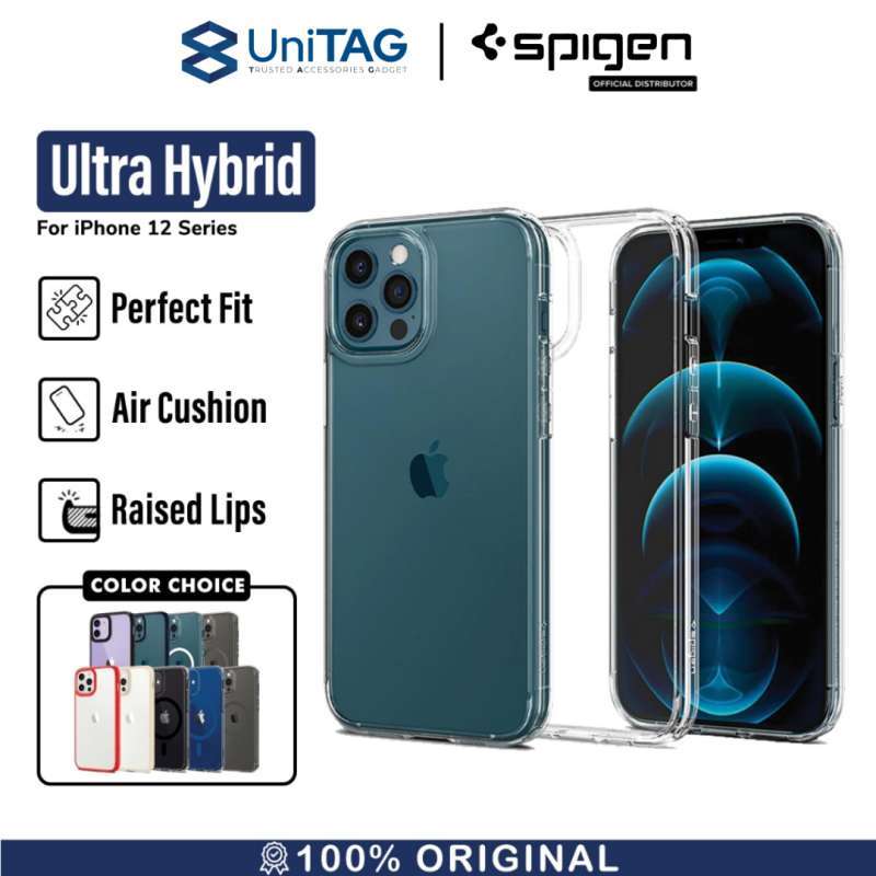 Promo Case iPhone 12 Pro Max/pro/mini Spigen Ultra Hybrid Anti Crack ...