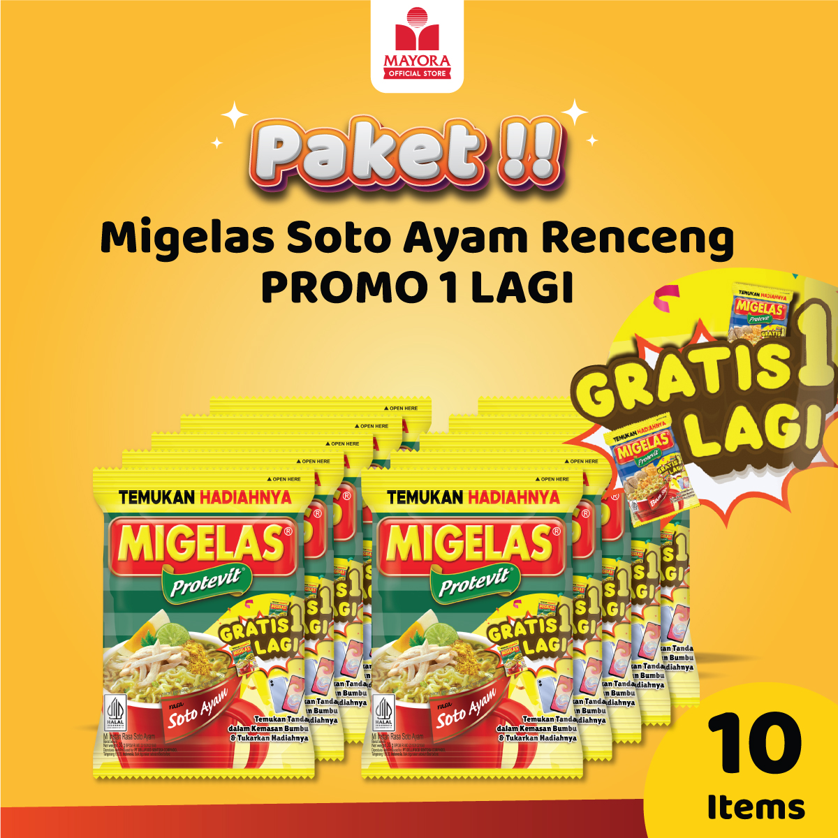 Jual Migelas Soto Ayam Renceng [10 Sachets] Di Seller Mayora Official Store - Rawa Buaya, Kota ...