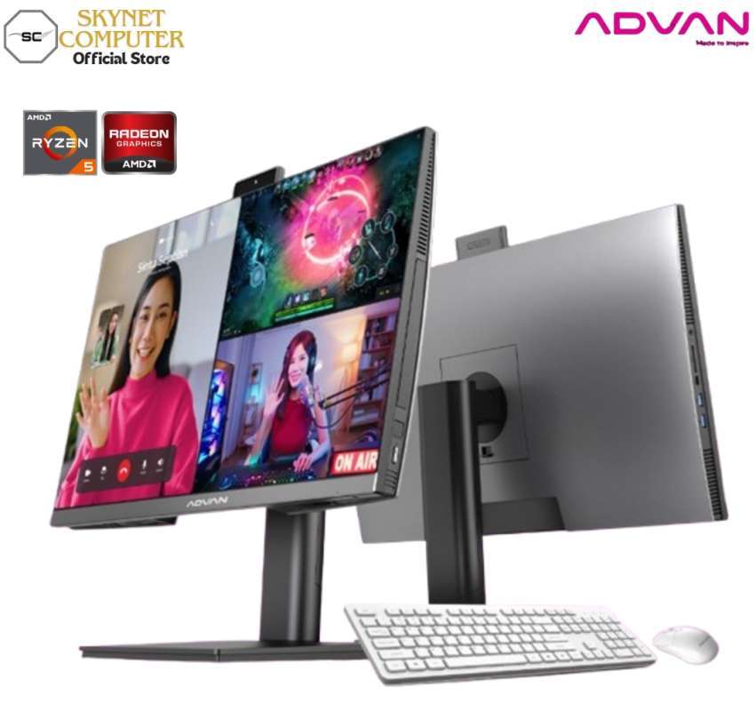 Jual Advan Aio Force One Pc Amd Ryzen 5 6600h Ram32gb Ssd1tb 24'' Ips ...