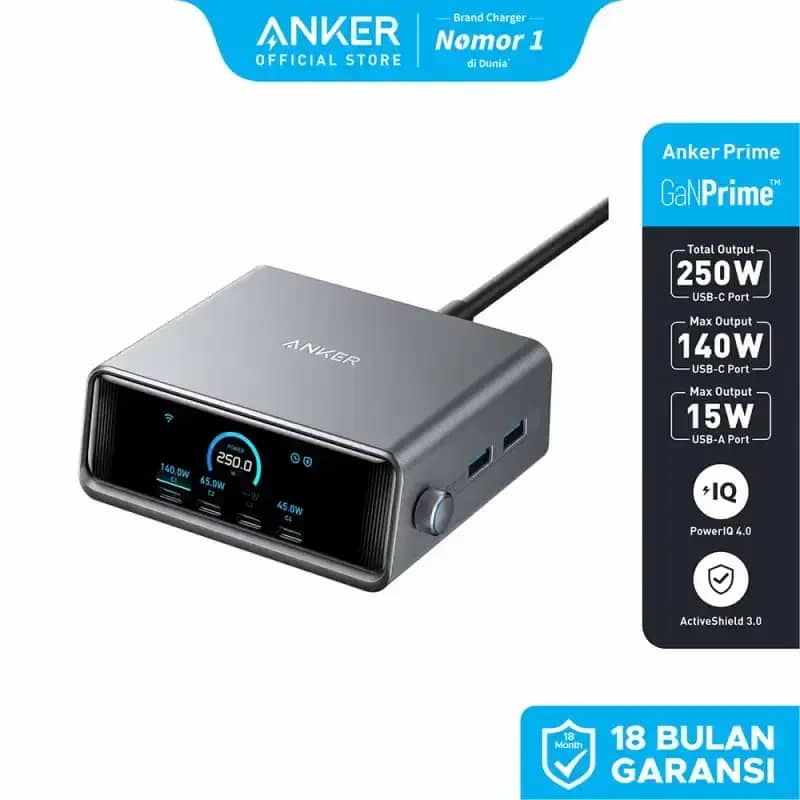 Promo Anker Prime Desktop Charger Ganprime 6 Port For MacBook Pro ...