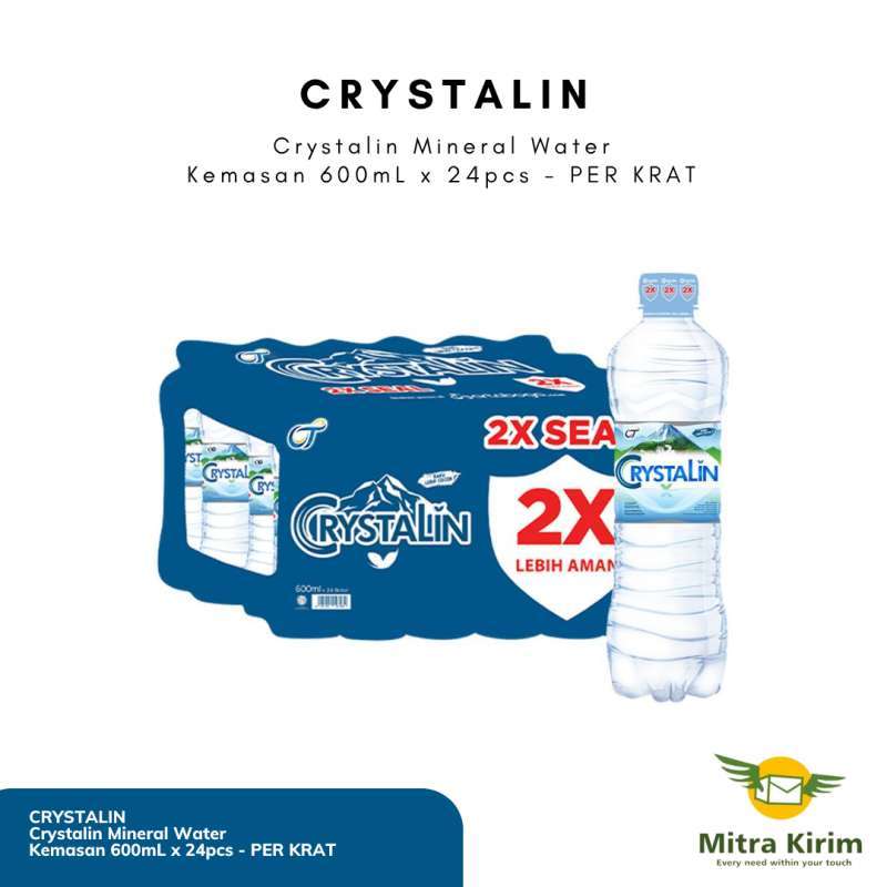 Promo Crystalin Air Mineral Kemasan 600ml X 24 - Per Karton Diskon 10% ...