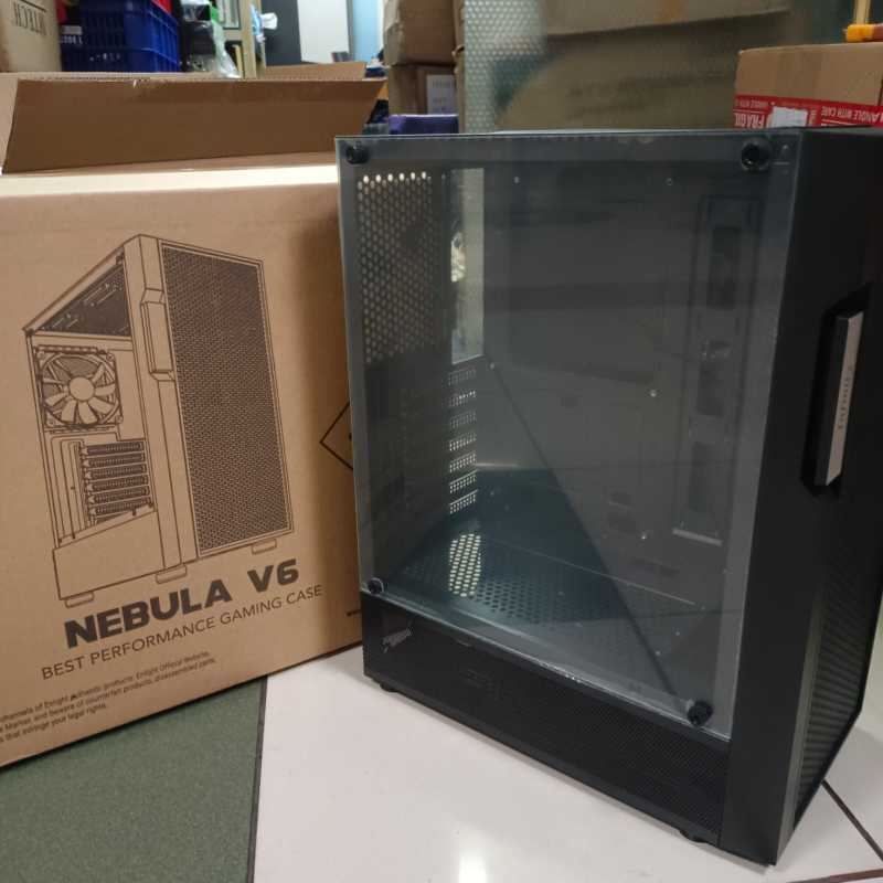 Jual Casing Pc Infinity Nebula V6 Tempered Glass Atx Black Di Seller ...