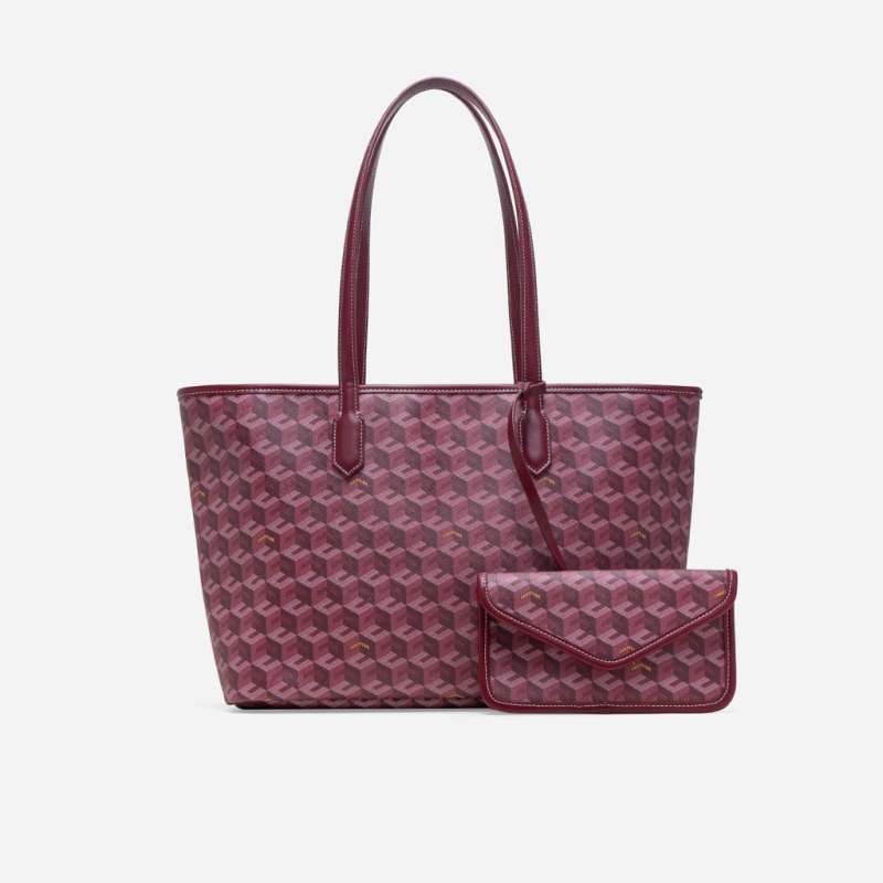 Jual Christy Ng Russo Monogram Tote Bag - Burgundy - Hadiah top spender ...