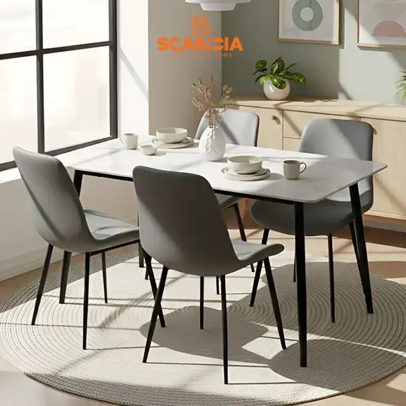 Promo Scandia Set Meja Makan Dining Table Steinar And Dining Chair ...