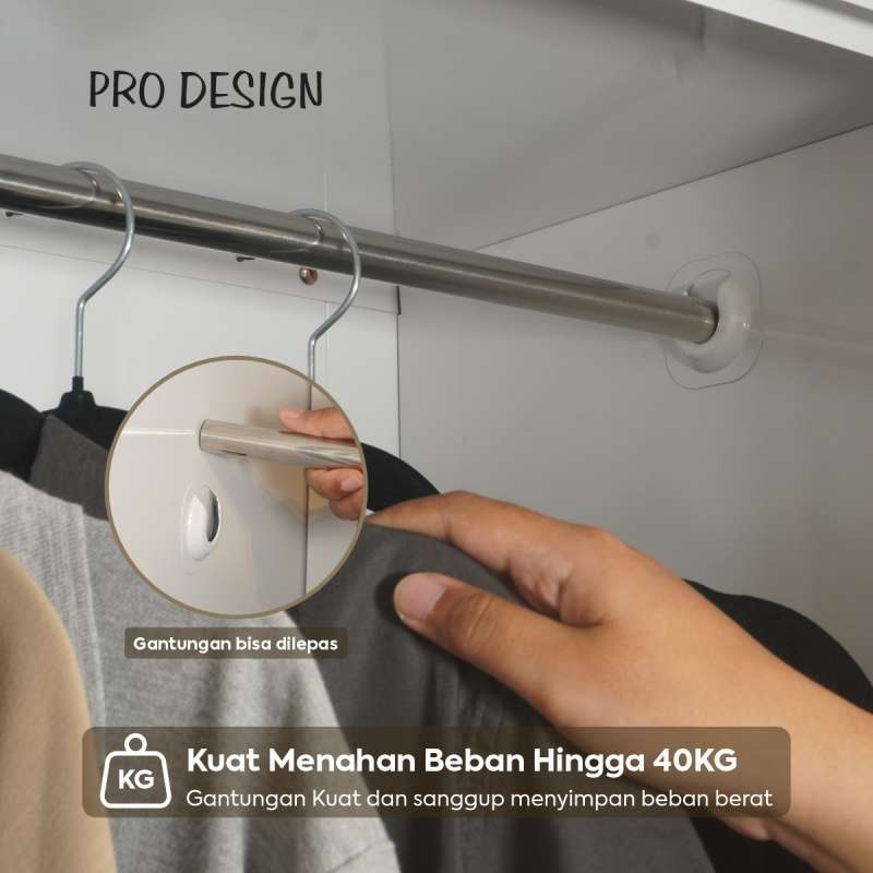 Promo Pro Design Spiegel Mwd Lemari Pakaian Besi Diskon 42% Di Seller ...