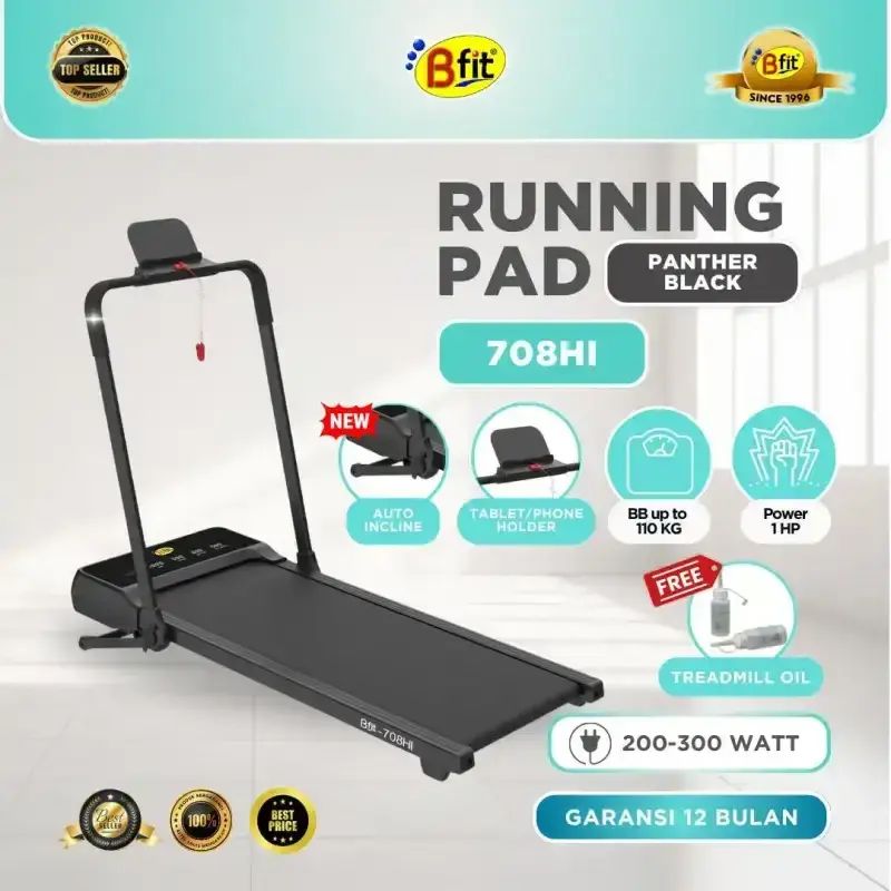 Jual Running Pad Bfit 708hi Auto Incline Walking Pad Treadmill Elektrik ...