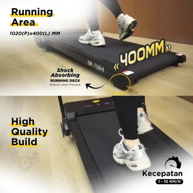 Jual Running Pad Bfit 708hi Auto Incline Walking Pad Treadmill Elektrik ...