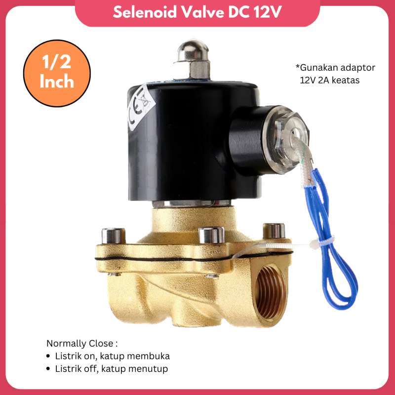 Jual Selenoid Valve DC 12v Solenoid Stop Kran Elektrik Buka Tutup Kran - 1 Inch Di Seller ...