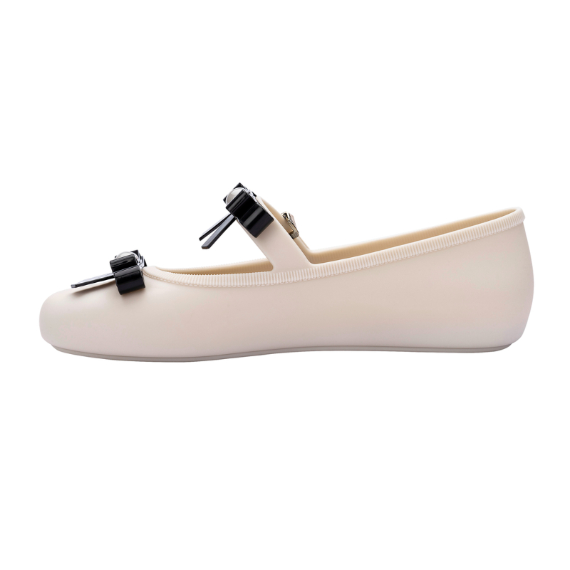 Promo Melissa Soft Ballerina Bow Ad Sepatu Flat Wanita - Beige/black ...