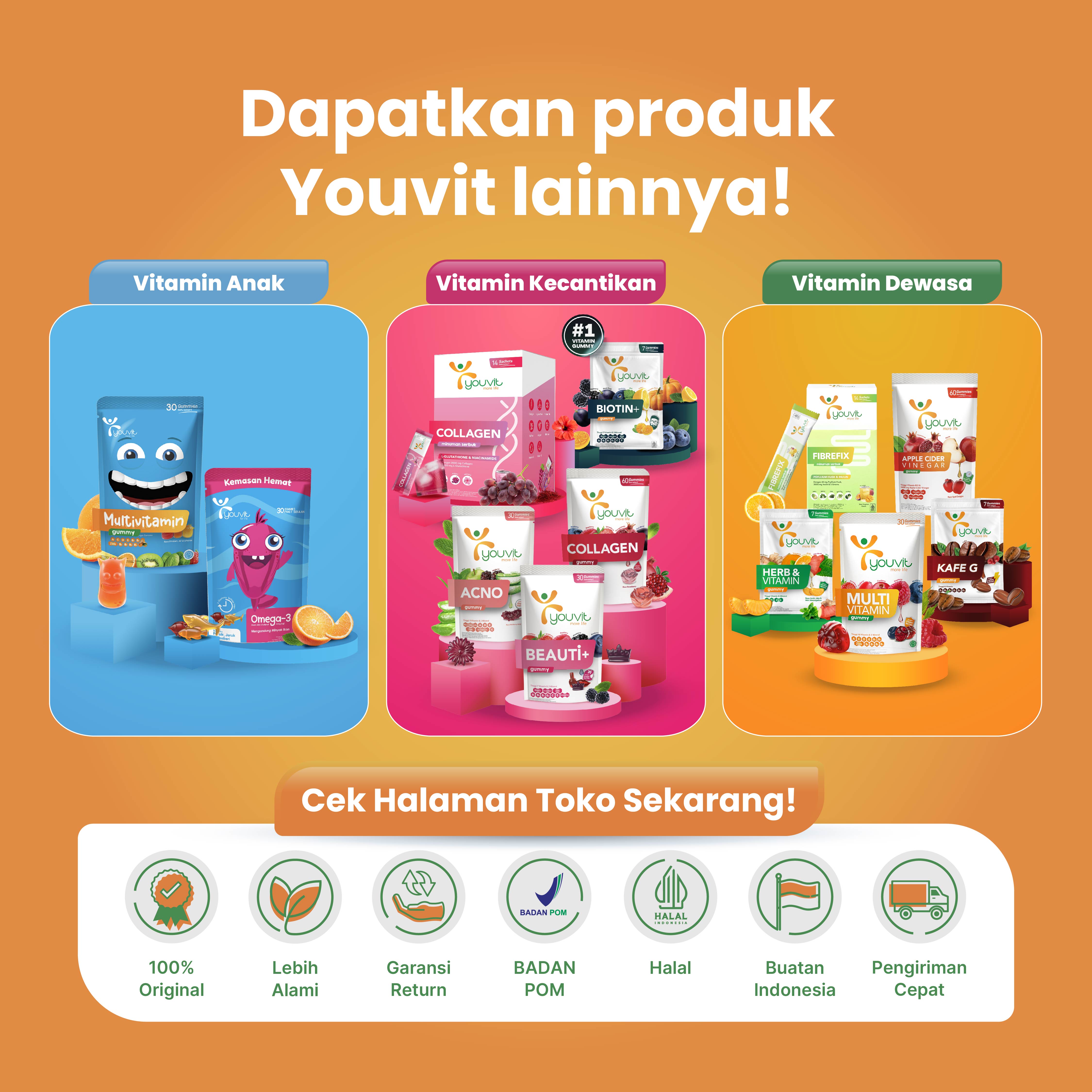 Promo Youvit Multivitamin Dewasa 7 Hari Vit. C, D, Zink & Superberries ...