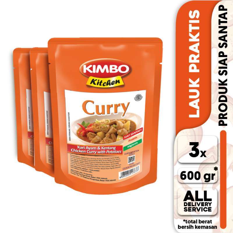Promo Kimbo Kitchen Curry Triple Pack [3 pcs x 200 g] Diskon 18% di ...