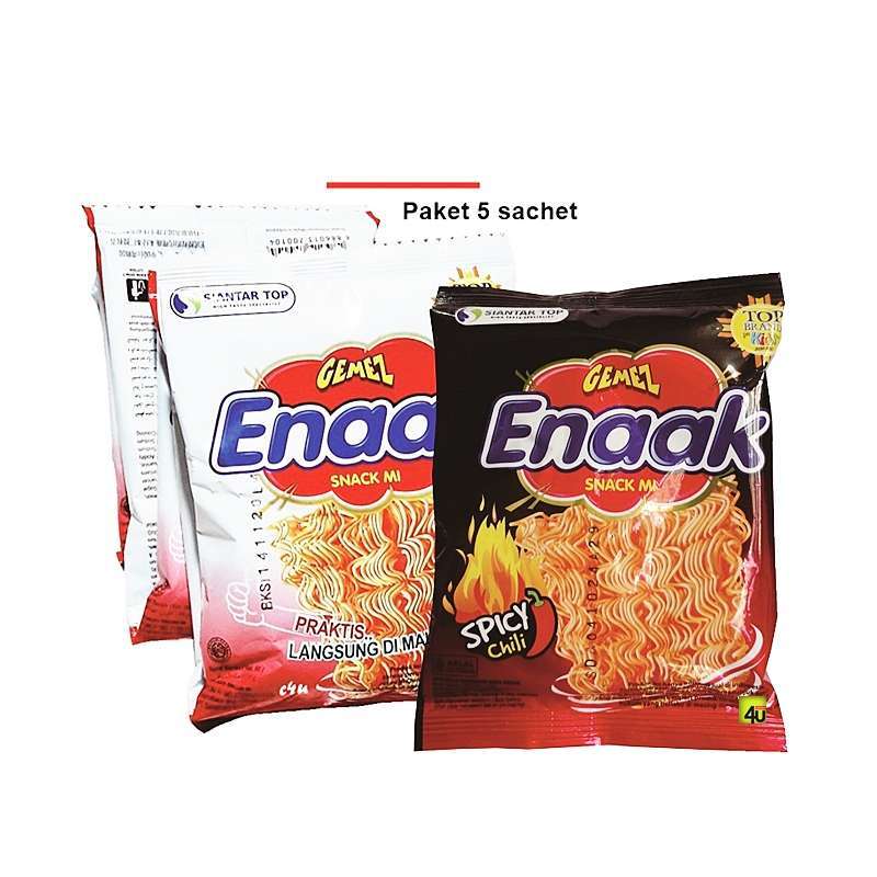 Promo Gemez Enaak Snack Mie Kemasan Mini [paket 5 Pcs] - Spicy Diskon ...