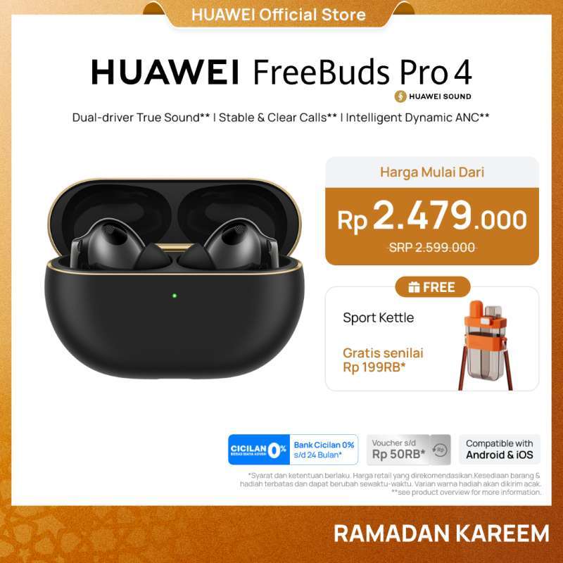 Daftar Harga HUAWEI Freebuds Pro 4 🔥 Original & Spesifikasi Lengkap ...