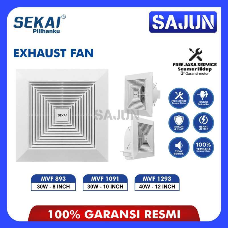 Promo Sekai Exhaust Fan 30 Cm / 12 Inch Mvf1293 Exhaust Plafon Mvf-1293 Diskon 27% Di Seller ...