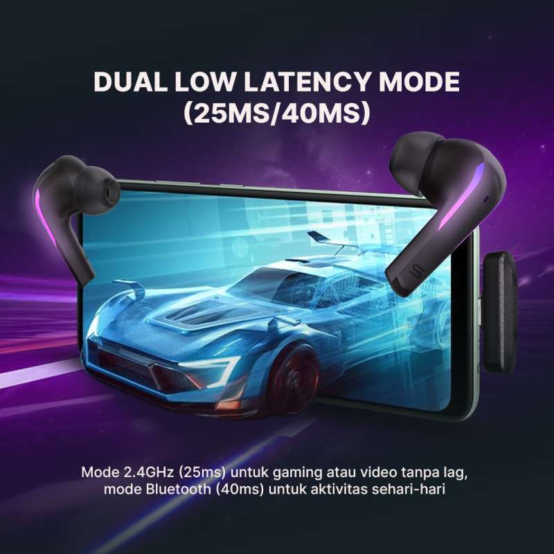 Promo Soul S Play 2 Tws Gaming Dual Mode Bluetooth & 2.4ghz Dongle Low ...