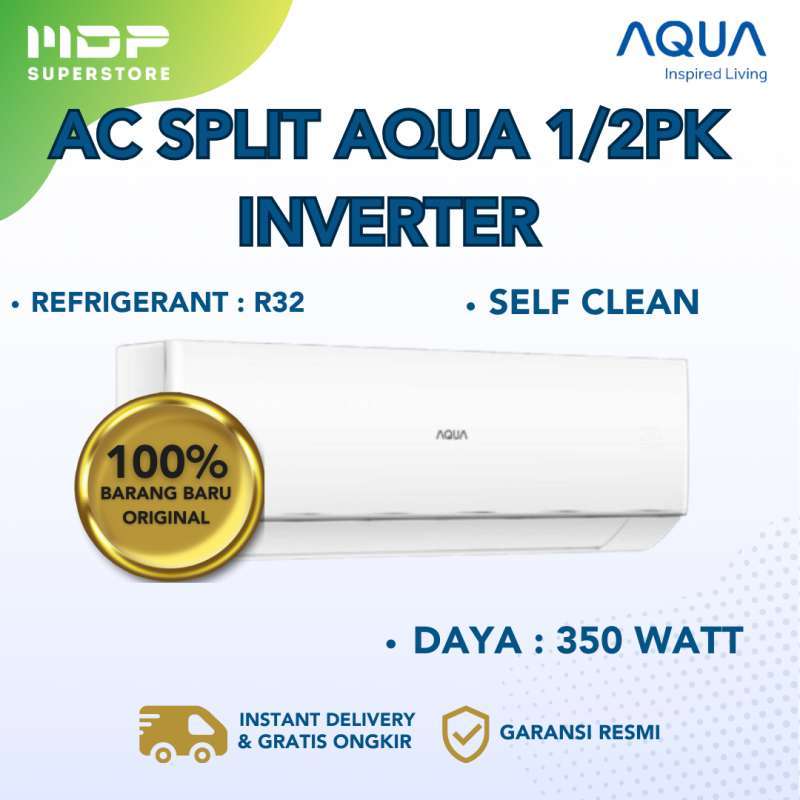 Jual Ac Split Aqua 1/2pk Aqa-kcr5vqc (l) ( Inverter) (incl:ha1912) Di ...