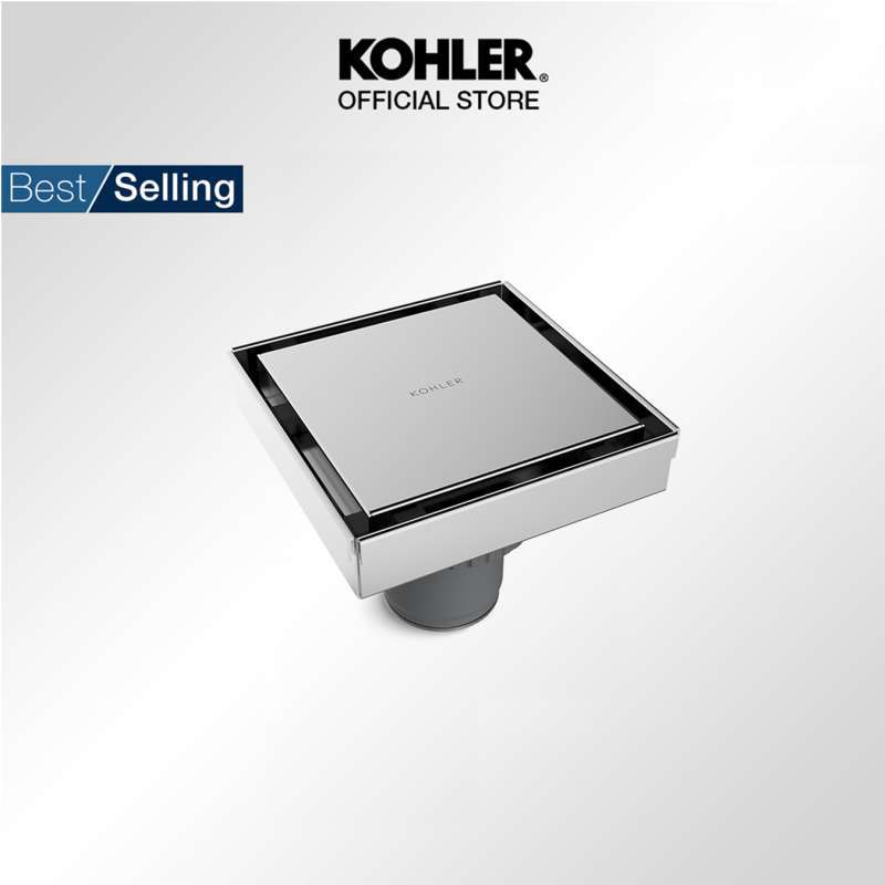 Promo Kohler Saringan Kamar Mandi Hidden / Floor Drain Polished Chrome ...