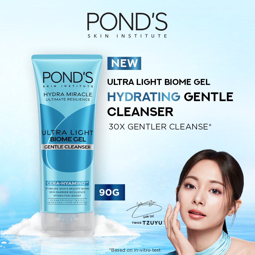 Promo PONDS Hydra Miracle Ultra Light Biome Gel Gentle Cleanser ...