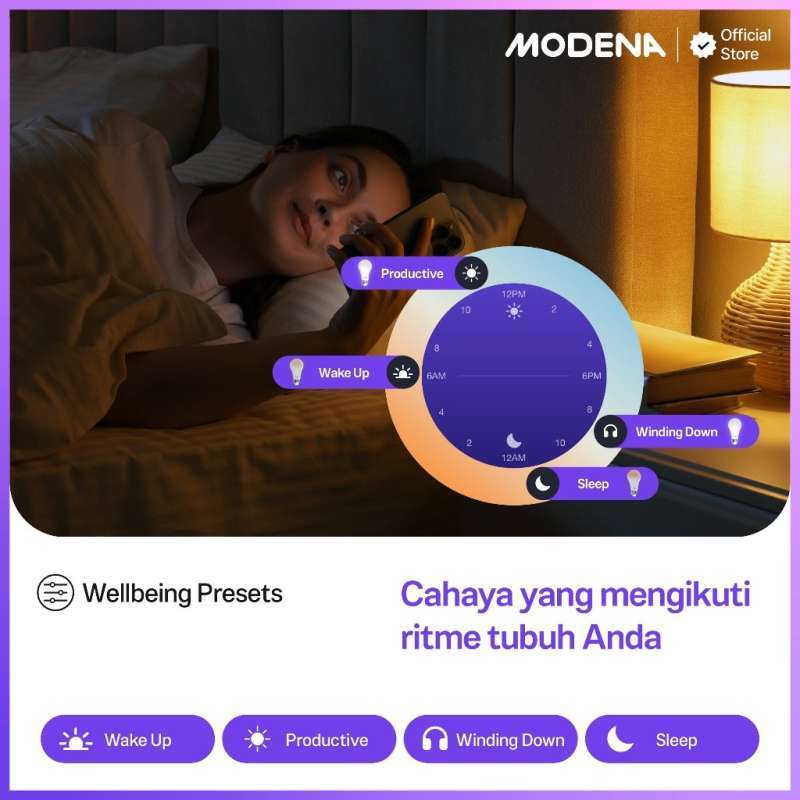 Promo Modena Smart Led Bulb Rgb + Cct 9w | Lb 3092 Itwa Lampu Wifi 9 ...