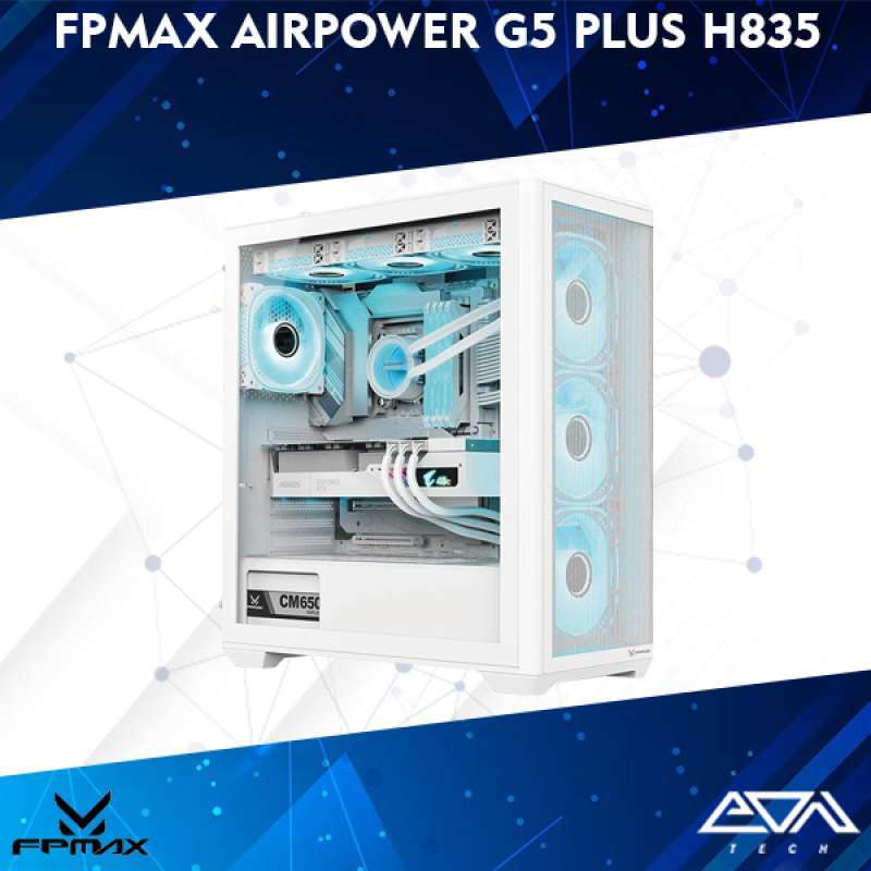 Jual Fpmax Airpower G5 Plus H835 White Pc Gaming Case , Casing Free Fan ...