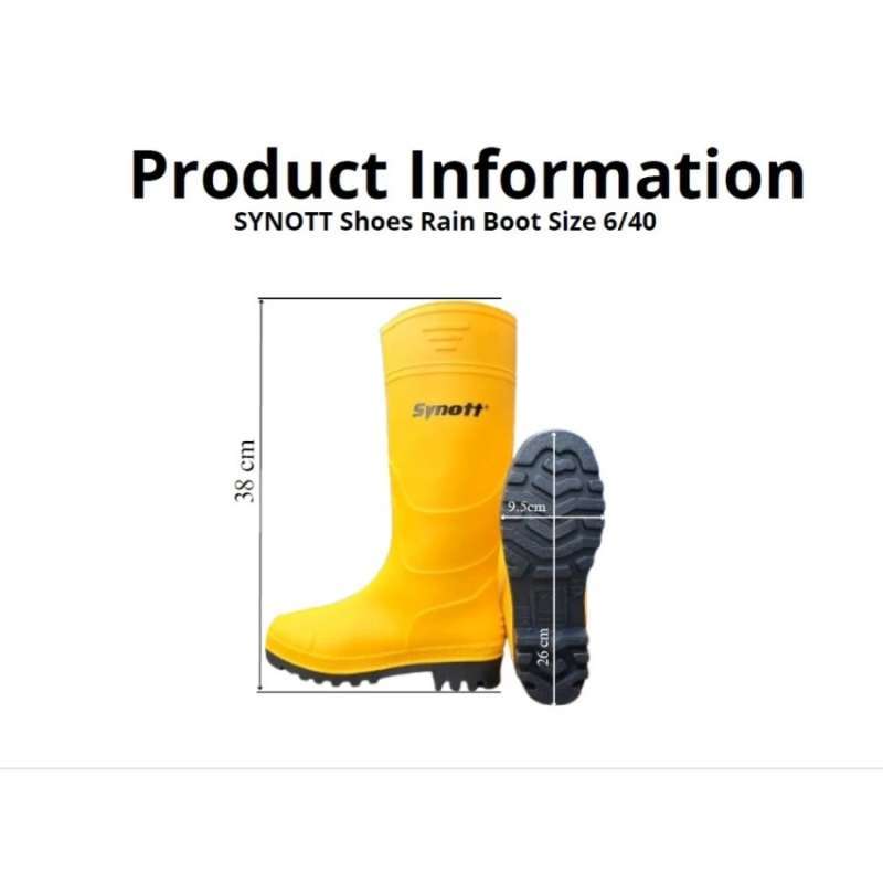 Jual Sepatu Boot Extra Tinggi Synott Pvc Kuning Nyaman Lentur Ringan ...