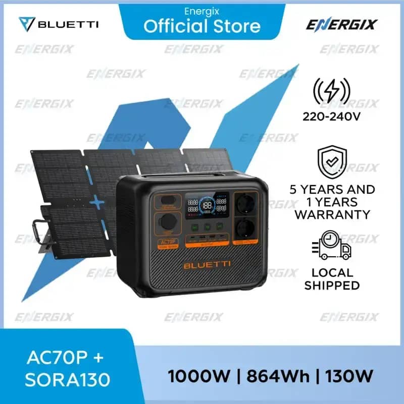 Promo Bluetti Ac70p Portable Power Station | 1000w 864wh Diskon 27% Di ...