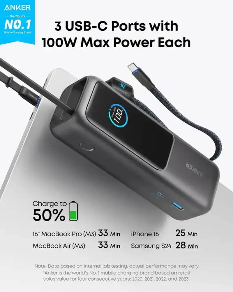Promo Anker Laptop Power Bank Smart Digital Display Touch 25.000mah ...