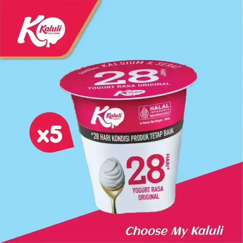 Jual Kaluli Ice Cream Yoghurt Original Sumber Kalsium & Serat Isi 5 Cup ...