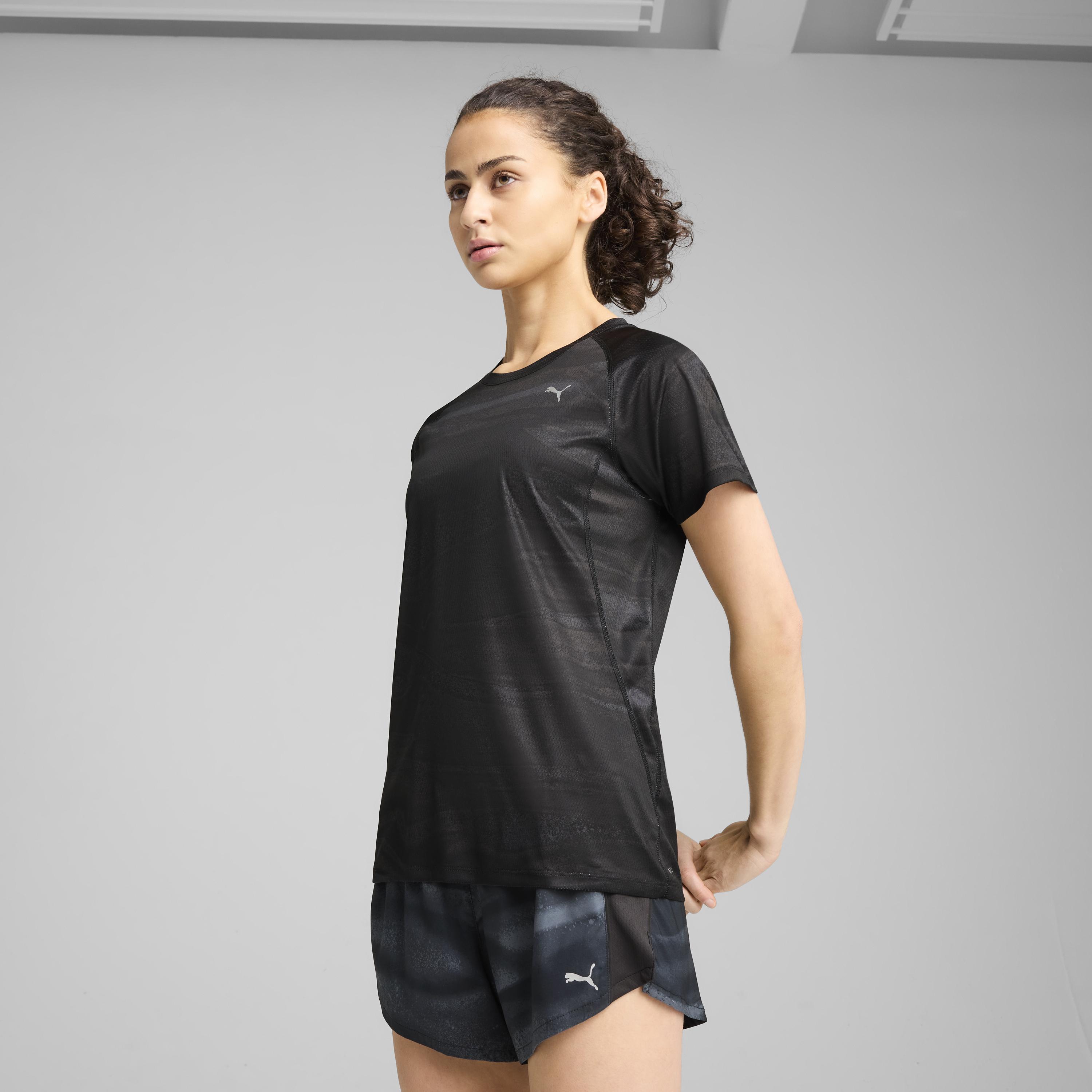 Promo Puma Women Running W Run Velocity Aop Tee Kaos Lari Wanita ...
