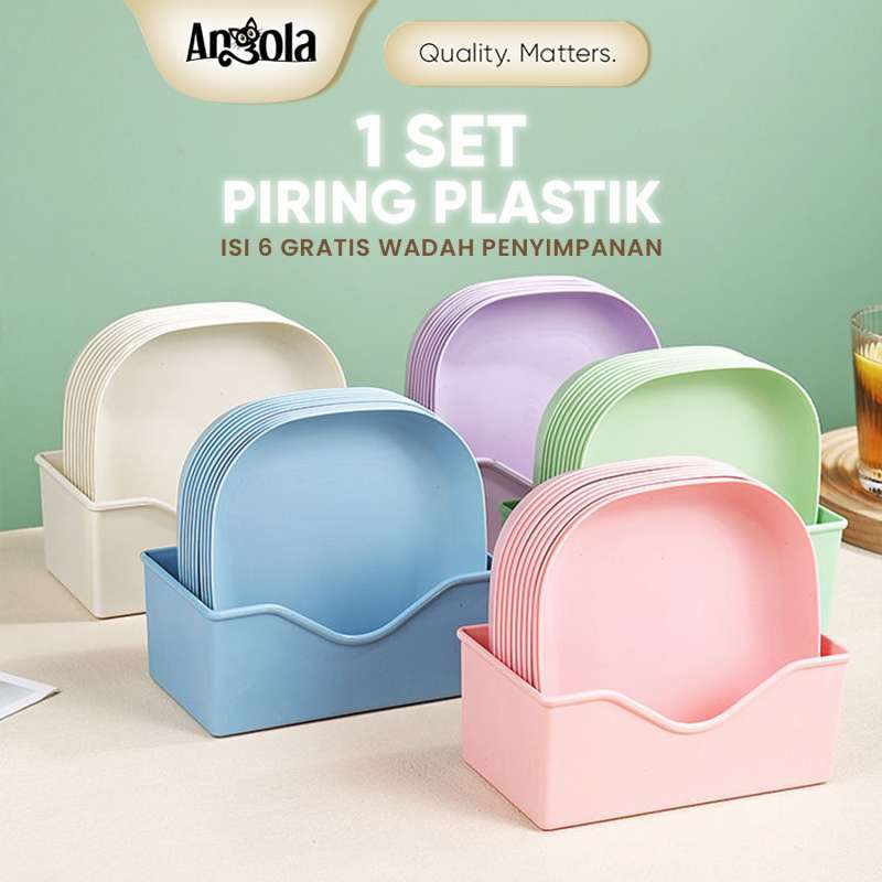 Promo Angola 1set Piring Makan Kue Buah Snack Isi 6 L11 Piring Plastik ...