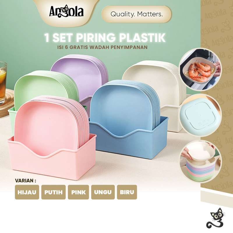 Promo Angola 1set Piring Makan Kue Buah Snack Isi 6 L11 Piring Plastik ...