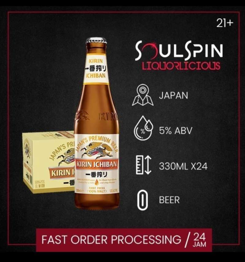Jual Kirin Ichiban 330ml [ Dus Isi 24 Botol ] Japan Beer Bir Di Seller Sake Mall Official Store ...