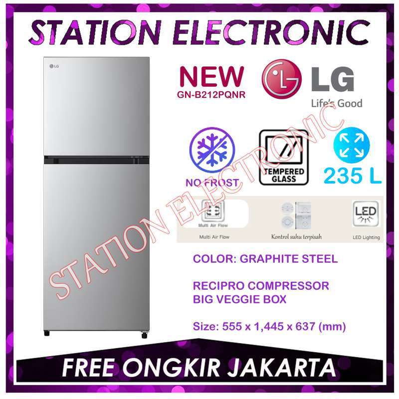 Jual Lg Gn-b212pqnr New Kulkas 2 Pintu 235l - Gn-b212 Pqnr Di Seller Station Electronic Official ...