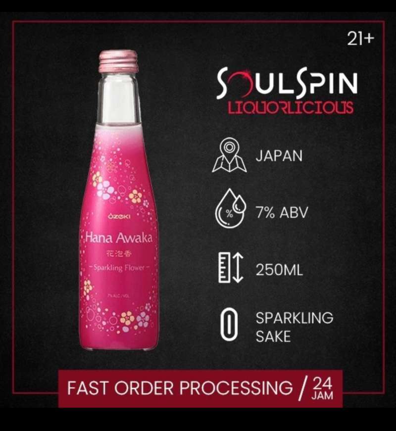 Jual Ozeki Hana Awaka Sparkling Flower Sake 250ml Di Seller Sake Mall ...