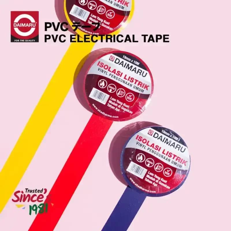 Jual Daimaru Pvc Insulation Tape Yellow 19mm X 10m Isolasi Listrik ...